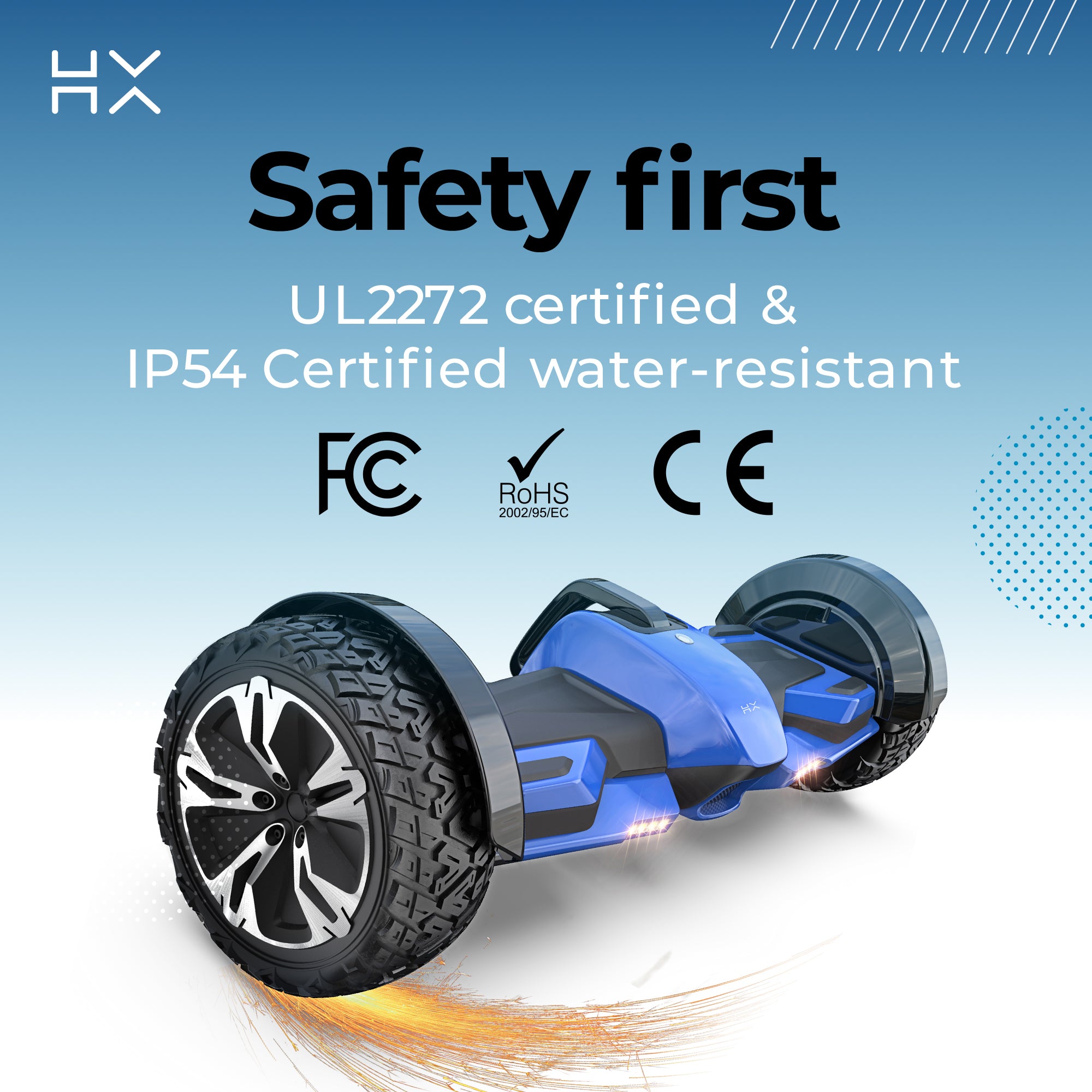 HX PHANTOM RACE - FASTEST 8.5" HOVERBOARD WITH HANDLE